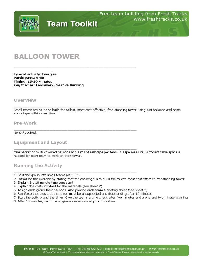 Balloon Tower | PDF