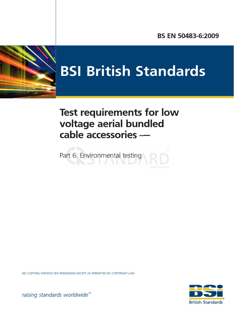BS en 50483 6 2009 | PDF | Ultraviolet | Temperature