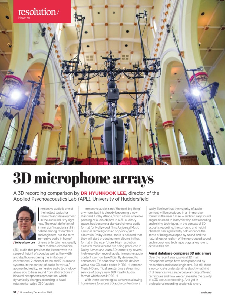 3D Microphone Arrays Resolution V18.7 | PDF | Microphone | Sound ...
