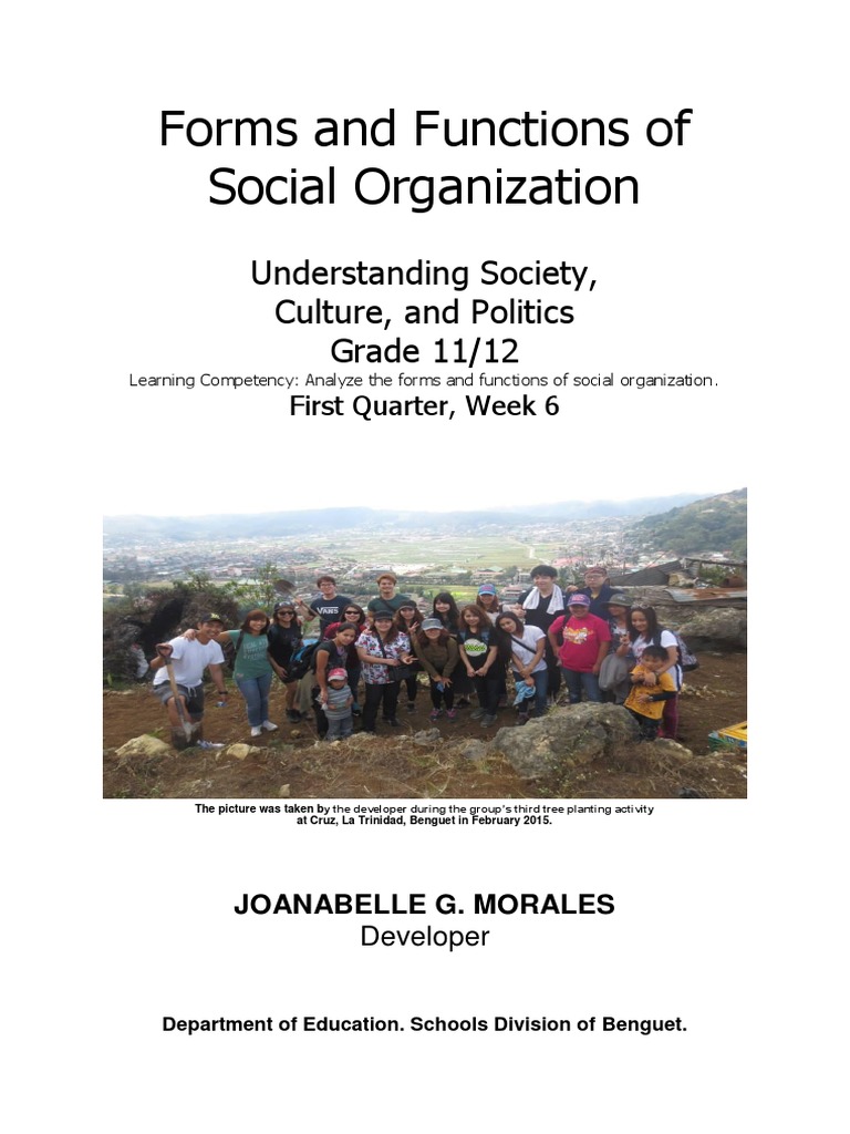 UCSP - Q1 - Wk6 - Forms-and-Functions-of-Social-Organizations - QA ...