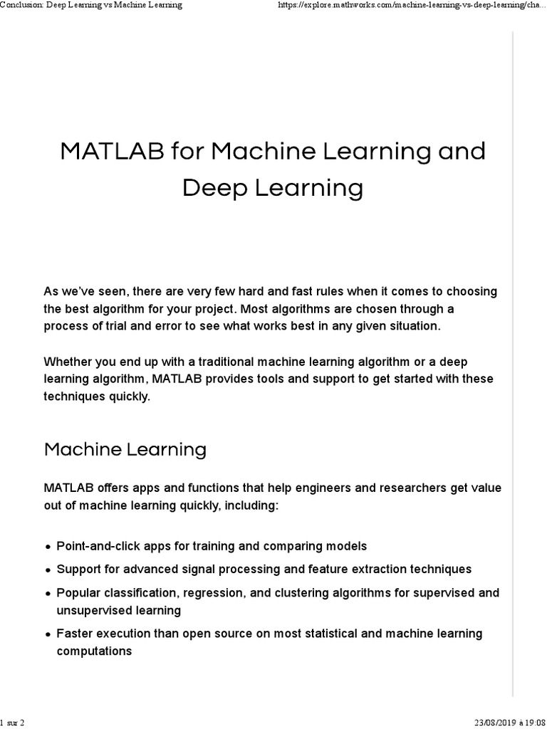 Conclusion - Deep Learning Vs Machine Learning | PDF