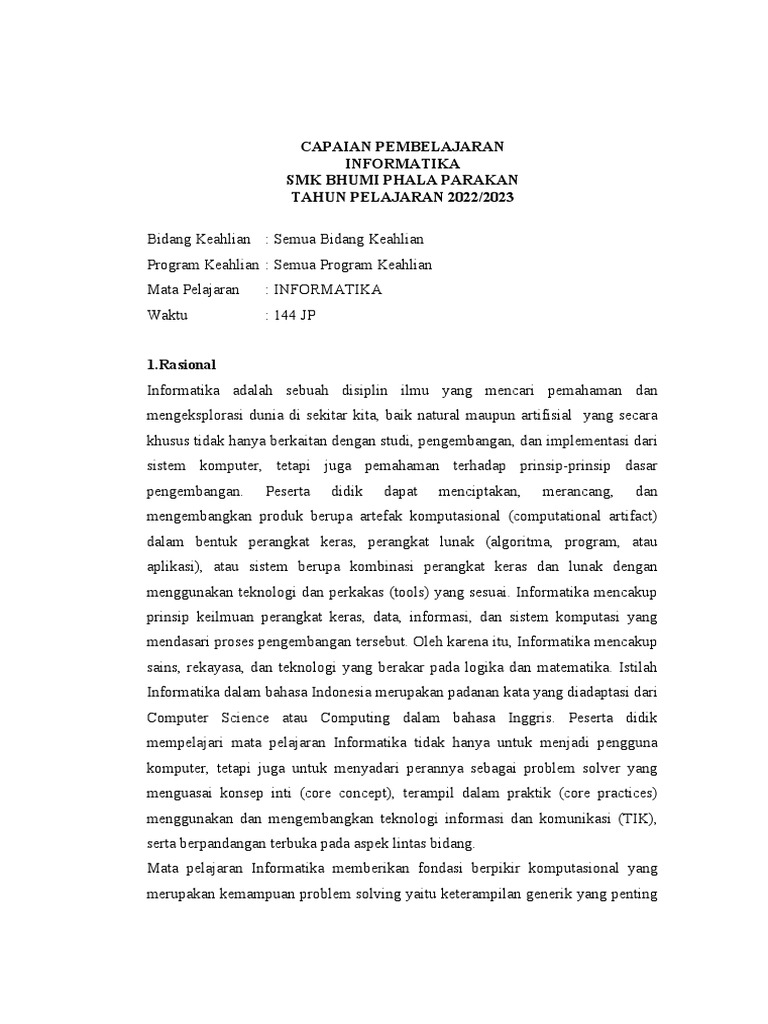 CP Informatika | PDF