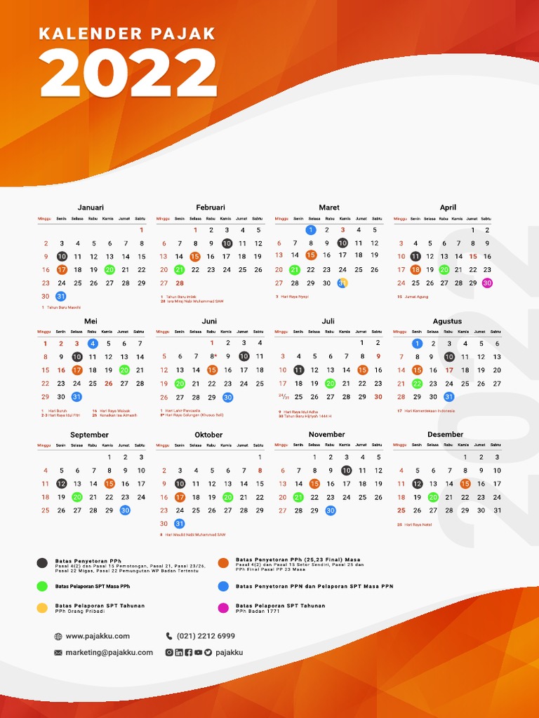Kalender Pajak 2025 dan Acara Penting | PDF