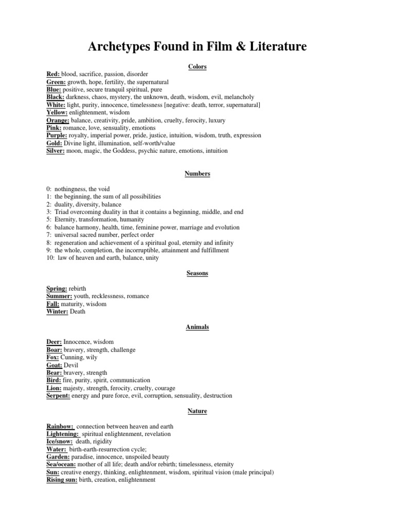 Archetypes | PDF | Hero | Heaven