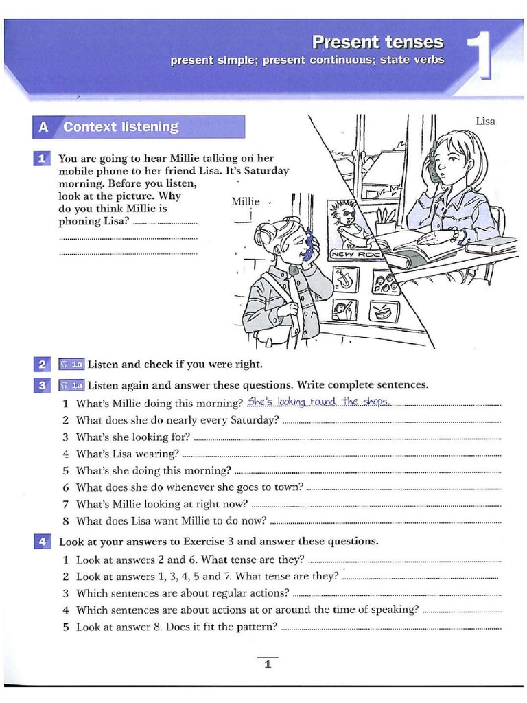 GramFCE Unit 1 - Present Tenses | PDF