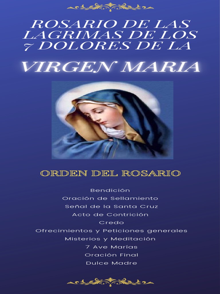 Rosario de Las Lagrimas de Los 7 Dolores de La Virgen | Descargar ...
