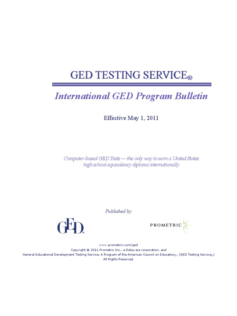 Ged Program Bulletin 20110408 | PDF | General Educational Development ...