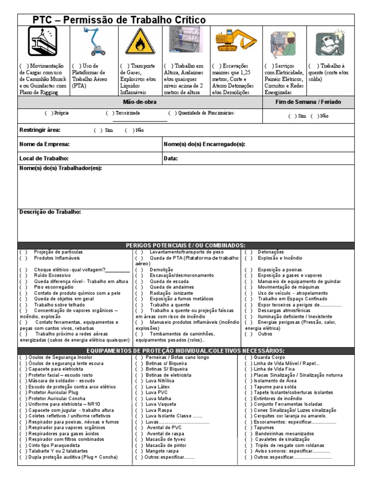 Formulario PTC | PDF | Eletricista | Eletricidade