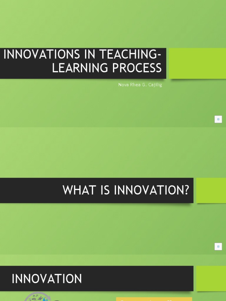 Innovations In Teaching Pdf Teaching Method Learning
