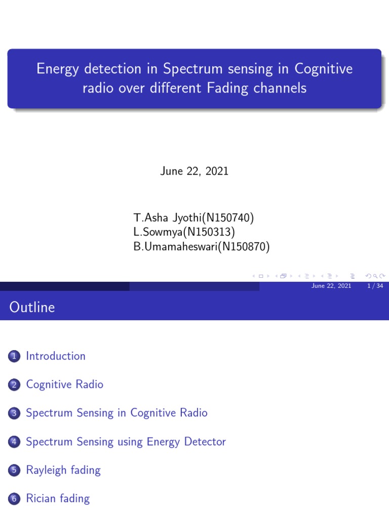 Cognitive Radio Using Energy Detector Pdf Cognitive Radio Radio