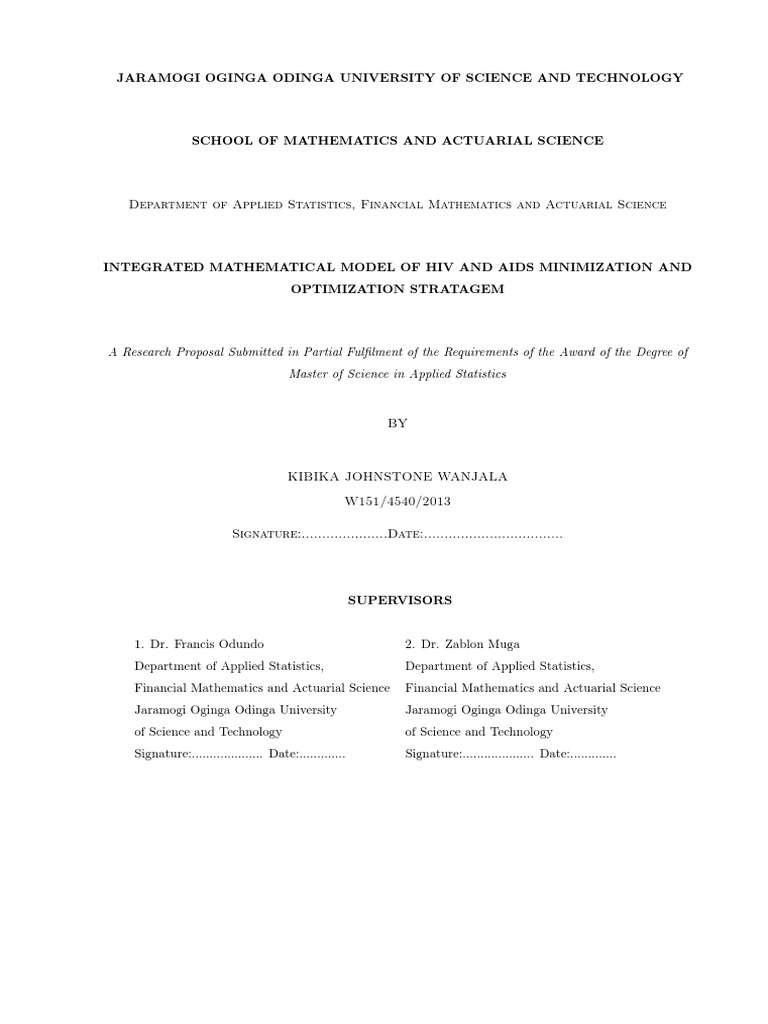 Proposal Template | PDF | Hiv/Aids | Management Of Hiv/Aids