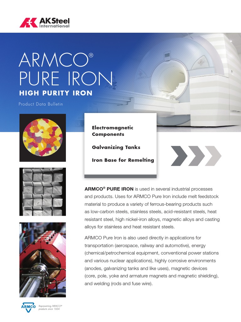 Armco Pure Iron PDB Euro Final Secured 92 | PDF | Steel | Iron