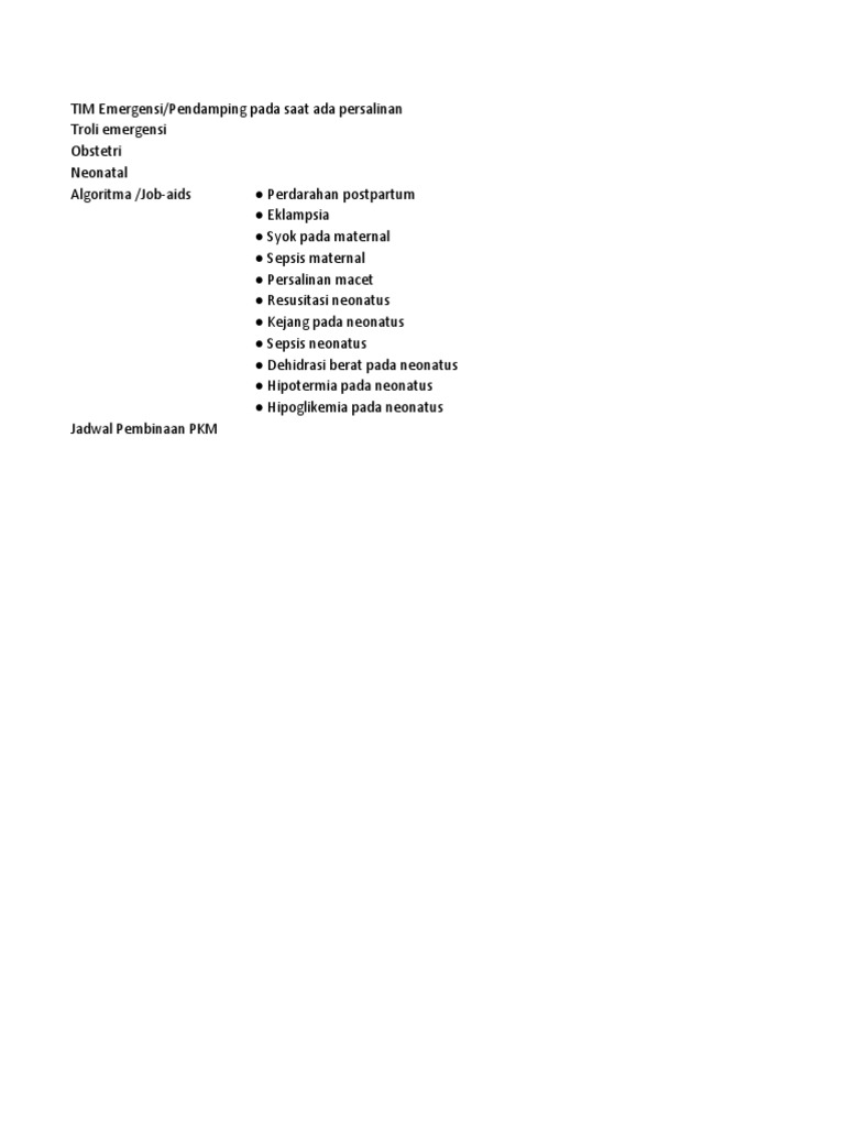 Instrumen Visitasi Klinis Ke PMB | PDF