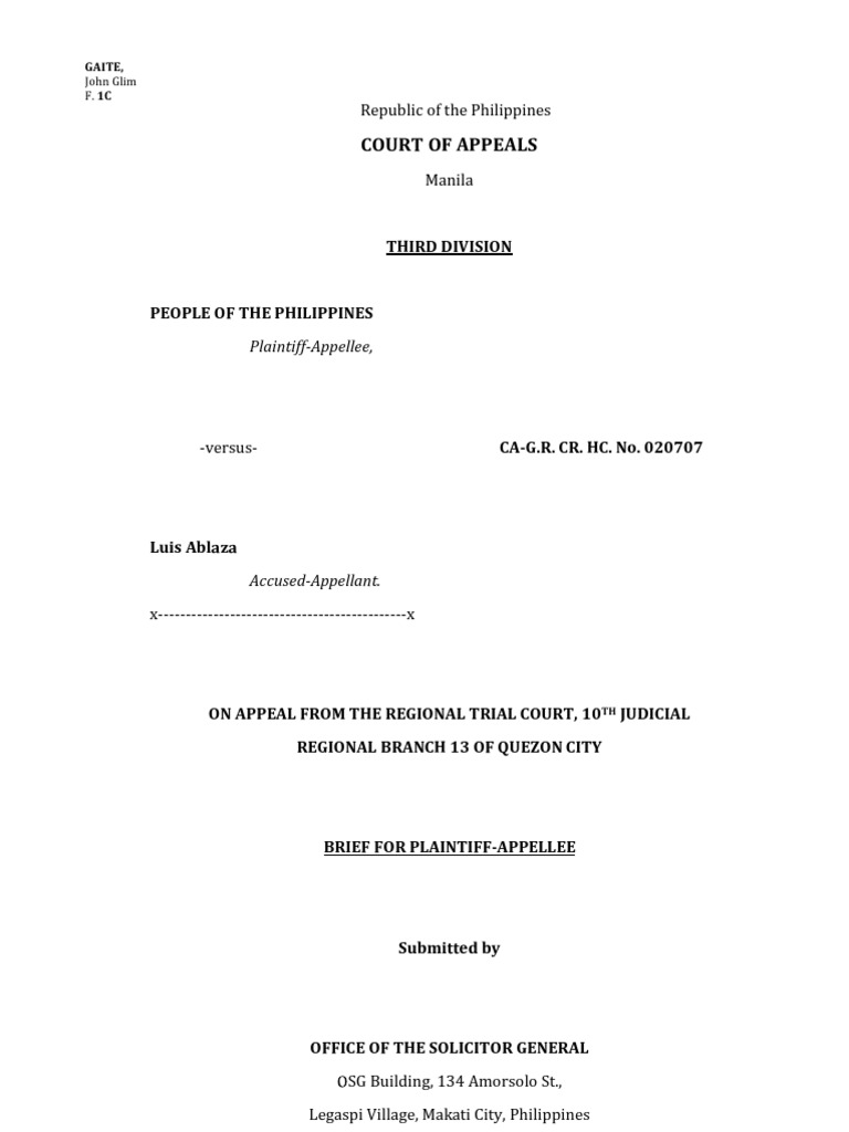 Part II Appellee's Brief | PDF | Presumption Of Innocence | Burden Of ...