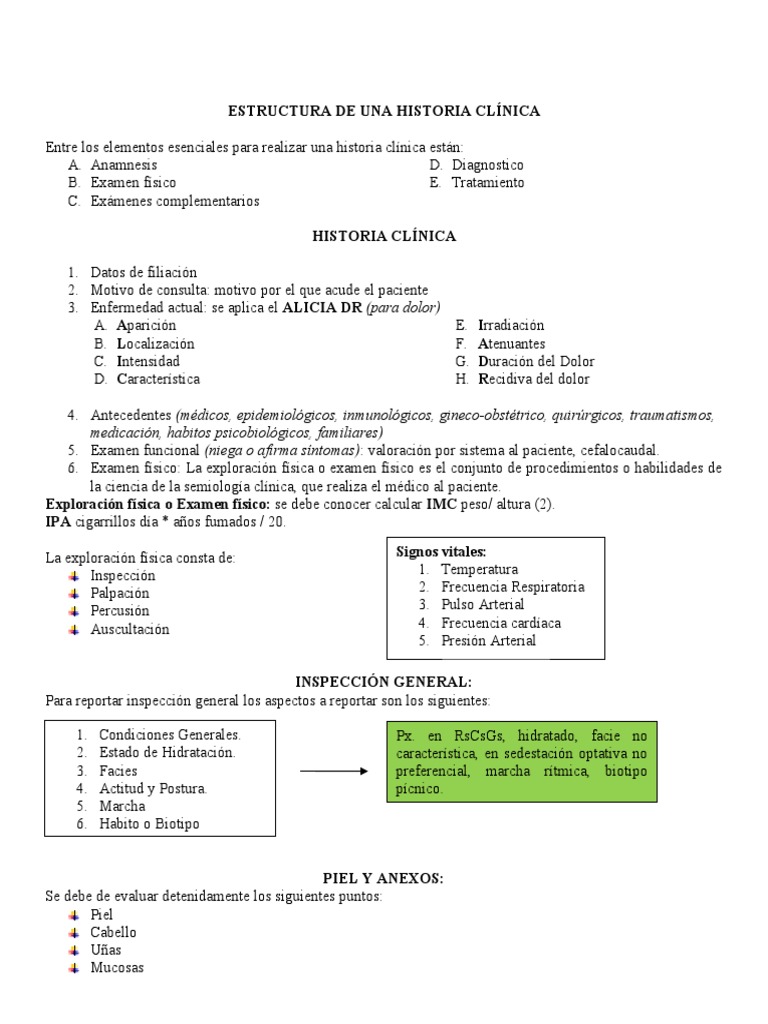 Guía - História Clínica | PDF | Examen físico | Clínica