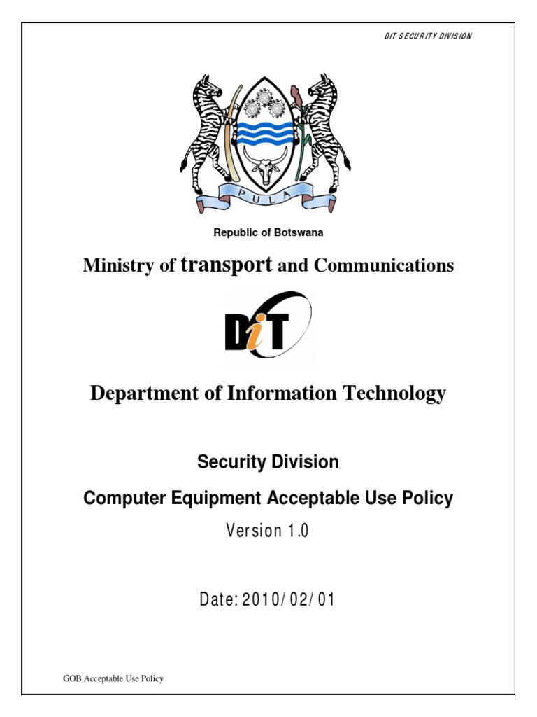 Acceptable-Use Policy | PDF | Computer Network | Security