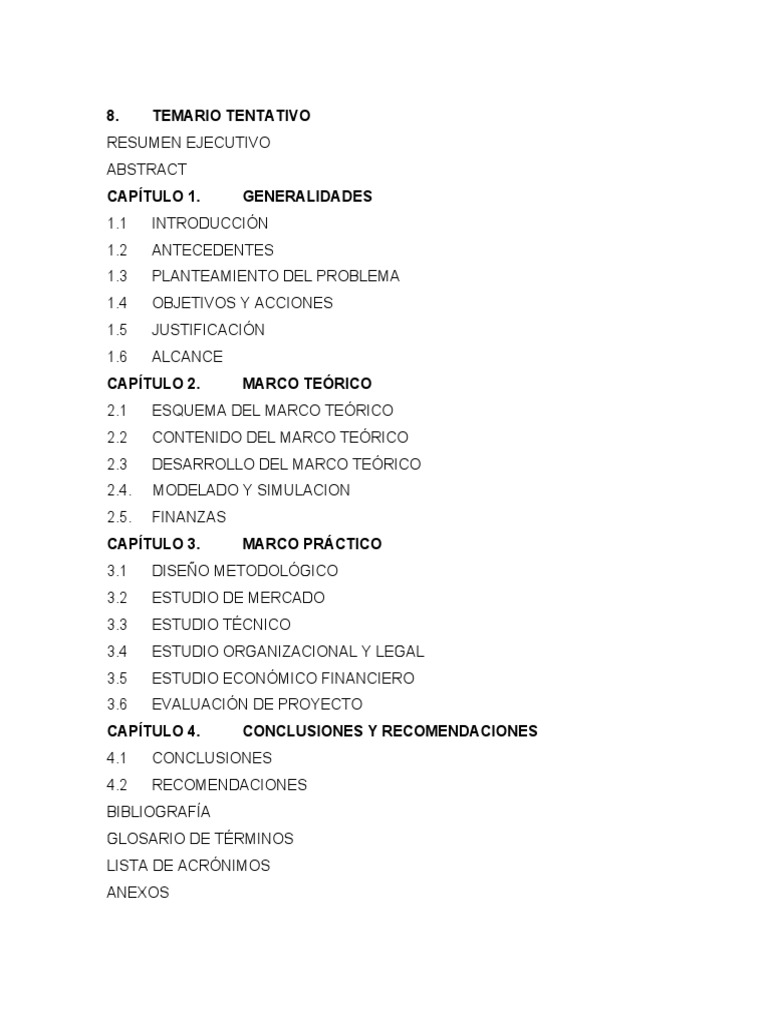 Temario Tentativo | PDF | Negocios