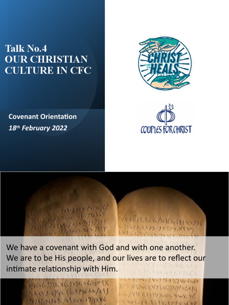 Talk No.4 - Our Christian Culture in CFC - JosephBitong - Feb2022 | PDF ...