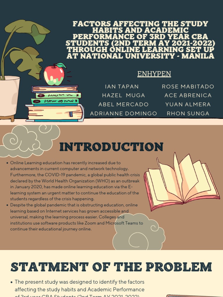 Factors Affecting The Study Habits And Academic Performance Of 3rd Year