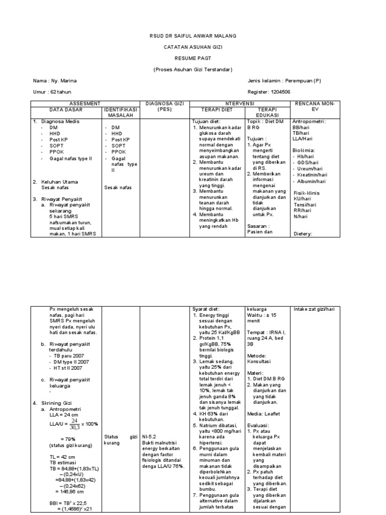 PAGT (Proses Asuhan Gizi Terstandar) - VEE | PDF | Kesehatan Holistik