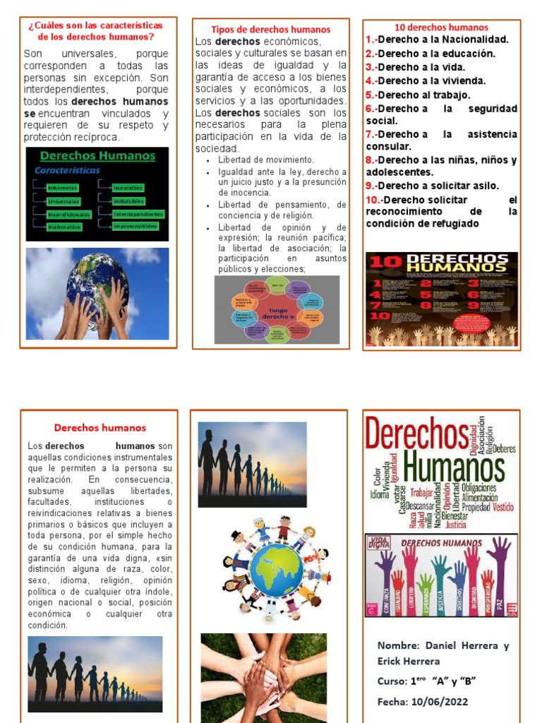 Triptico de Los Derechos Humanos | PDF | Derechos humanos | Derechos