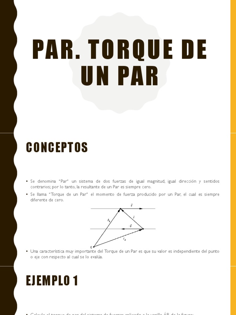 Torque de un Par: Conceptos y Ejemplos | PDF | Tecnología