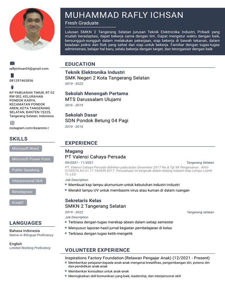 Muhammad Rafly Ichsan - CV | PDF
