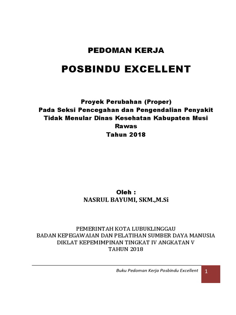 Pedoman Posbindu Excellen | PDF