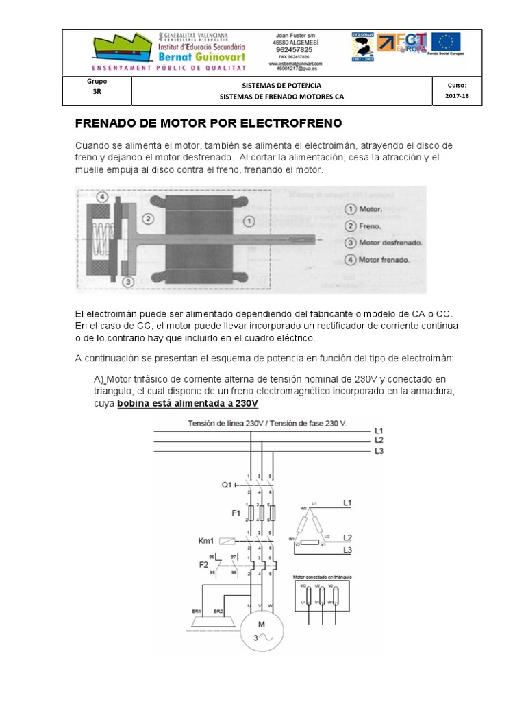 2 2 Esquemas Sistemas De Frenado Motores Ca Pdf Motor Eléctrico