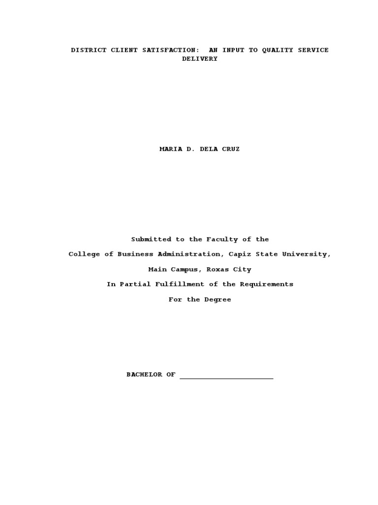 Sample Research Paper (CHAPTER 1-3) | PDF | Statistics | Customer ...