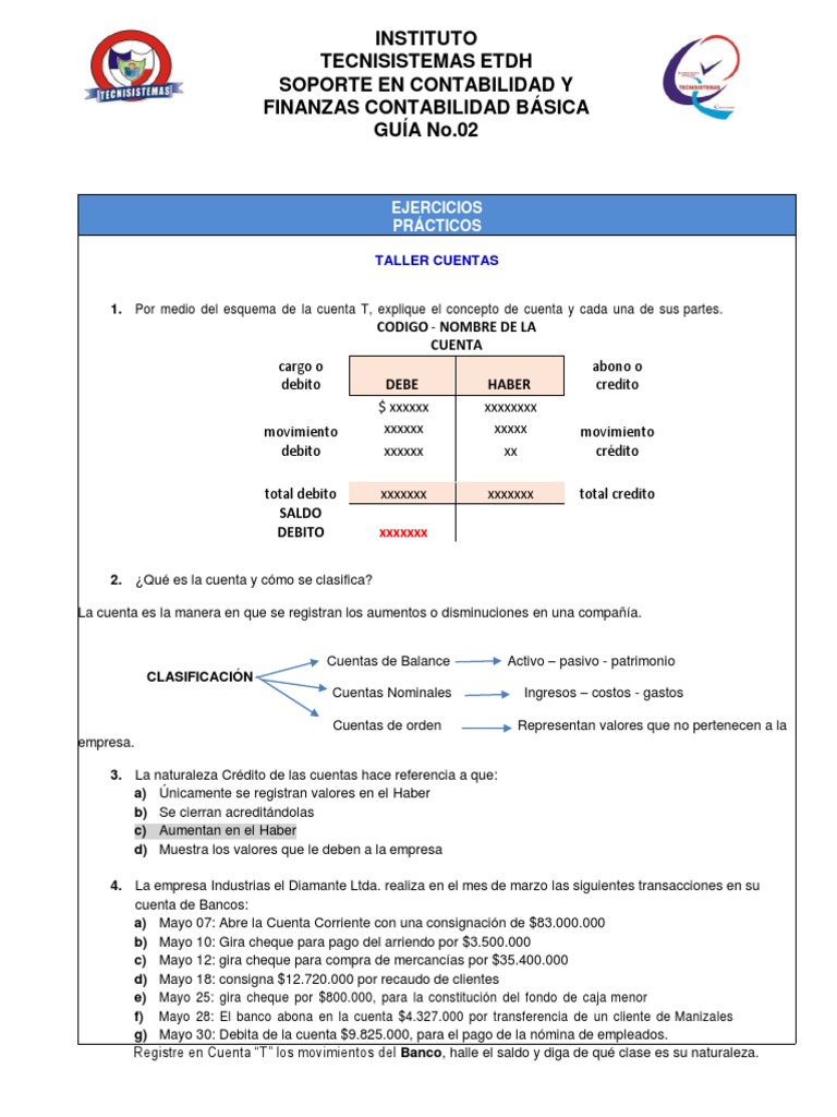 Guia 2 - Contabilidad Basica | PDF | Contabilidad | Tarjeta de débito