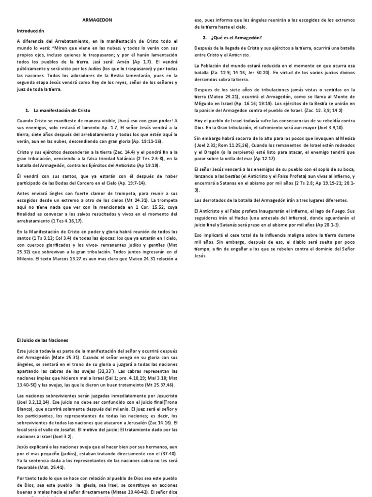 ARMAGEDON | PDF | Armagedón | antecristo