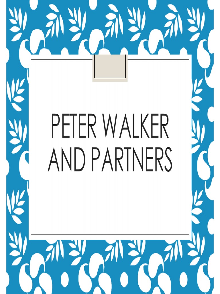 13 Peter Walker & Partners | PDF | Earth Sciences