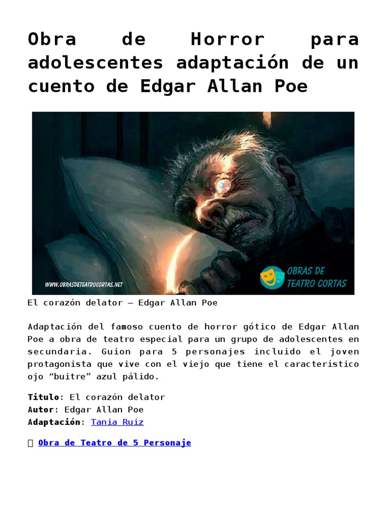 Adaptación de "El corazón delator" | PDF | Edgar Allan Poe