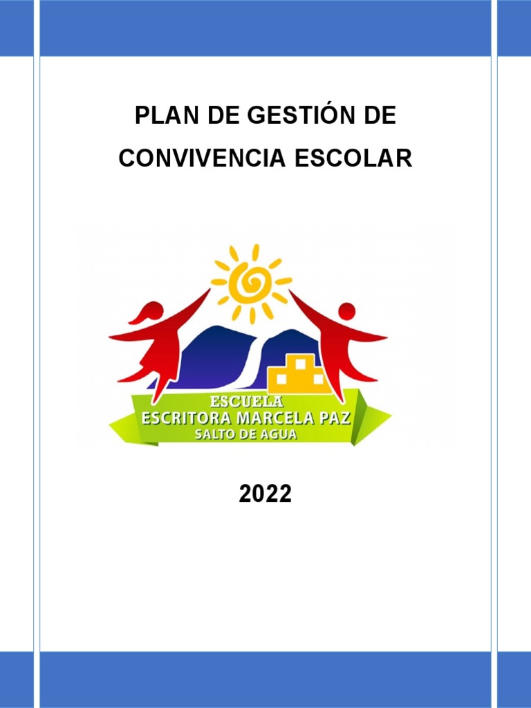 Plan de Convivencia 2022 Escr M | PDF | Trabajo Social | Maestros