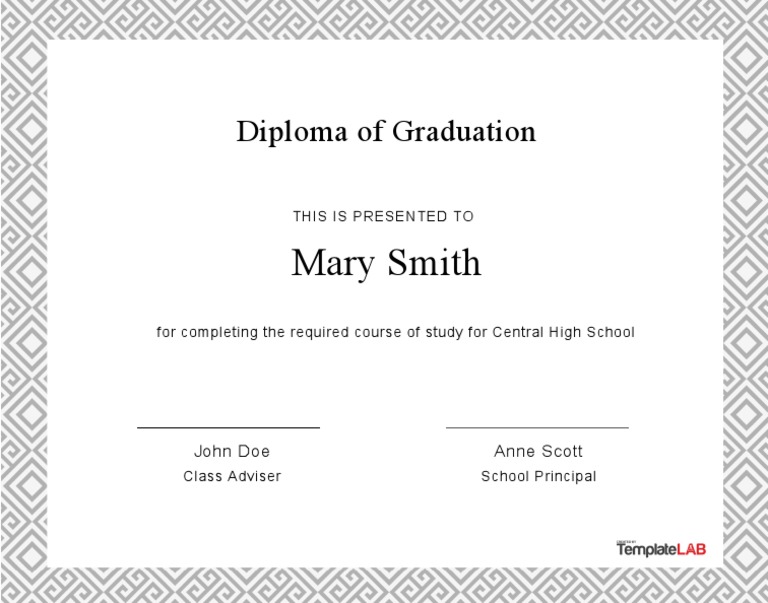 Diploma Template 1 | PDF
