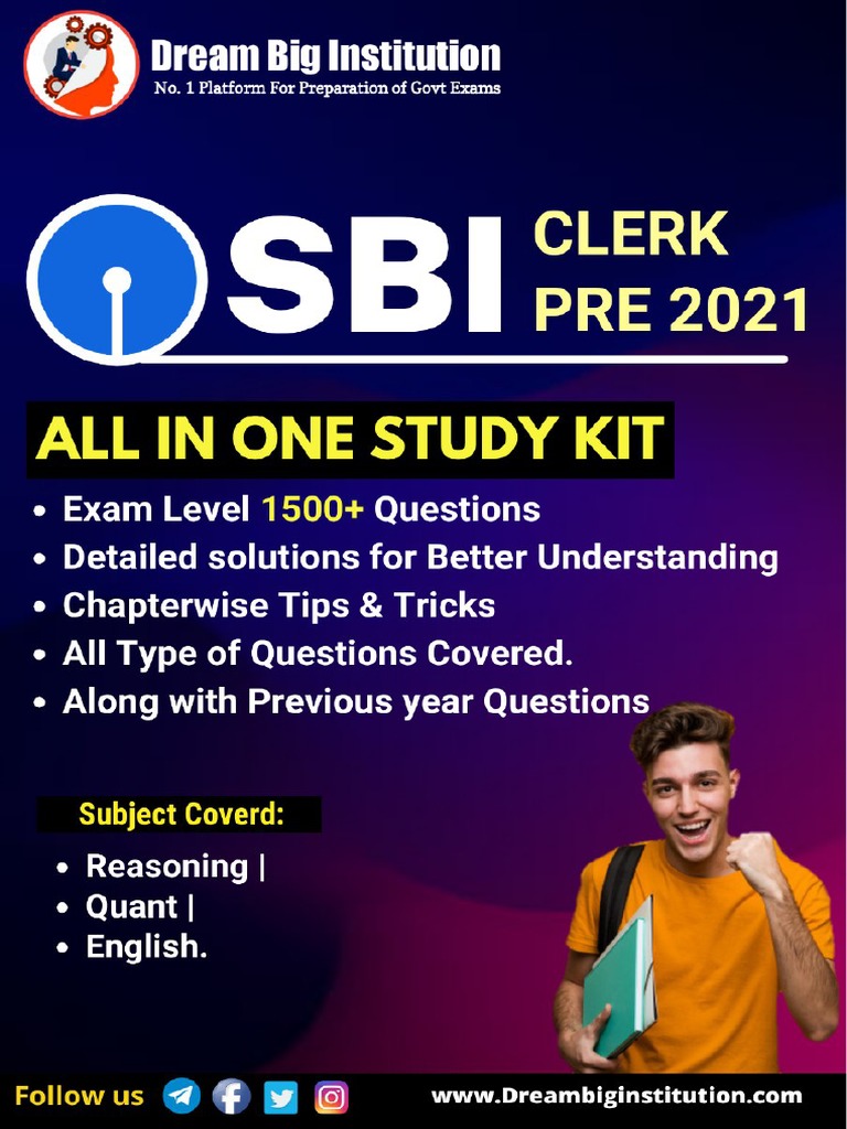 SBI Clerk Prelims 2021 Complete Online Study Kit | Download Free PDF ...