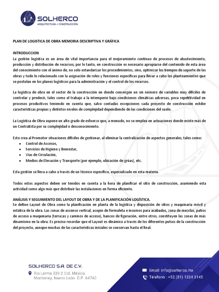 Plan de Logistica | Descargar gratis PDF | Logística | Lean Manufacturing