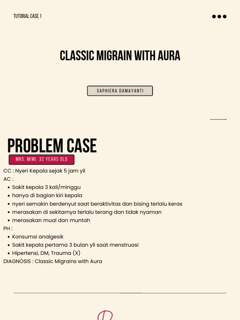 Classic Migrain With Aura | PDF | Pengembangan Diri