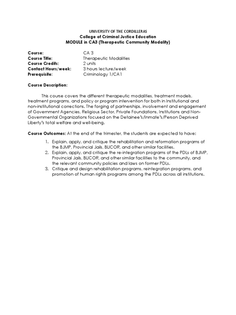 Topic 11. Module 4. Rehabilitation Programs of The PPA | PDF | Restorative Justice | Crimes