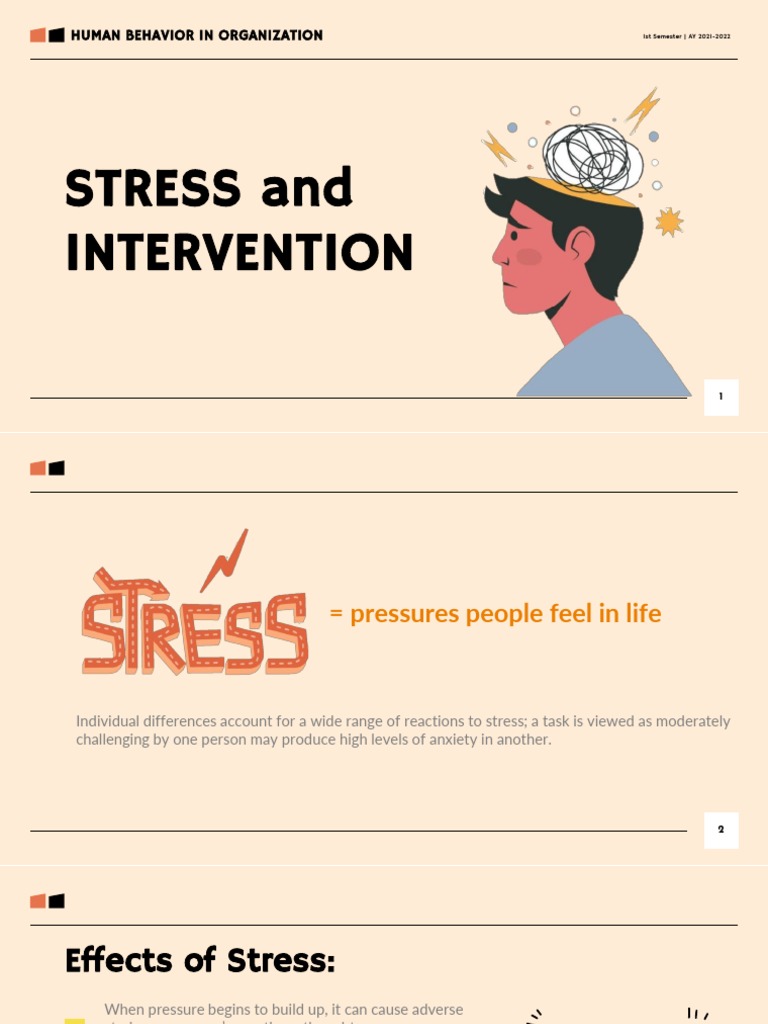 3 Stress and Intervention | PDF | Stress (Biology) | Occupational Burnout