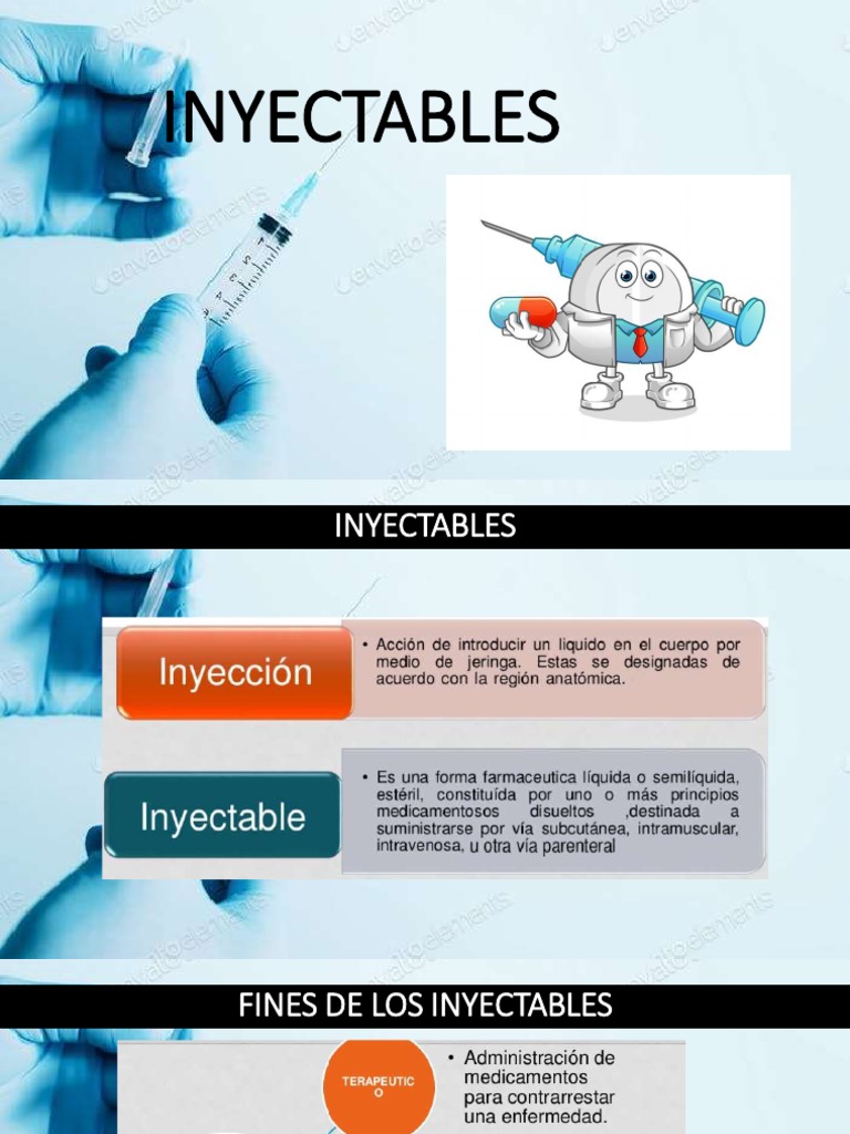 INYECTABLES | PDF | Inyección (medicina) | Química