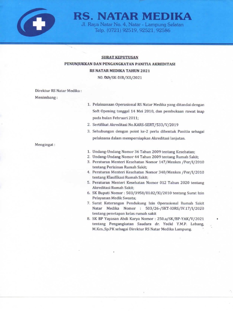 SK Akreditasi Revisi Ii | PDF