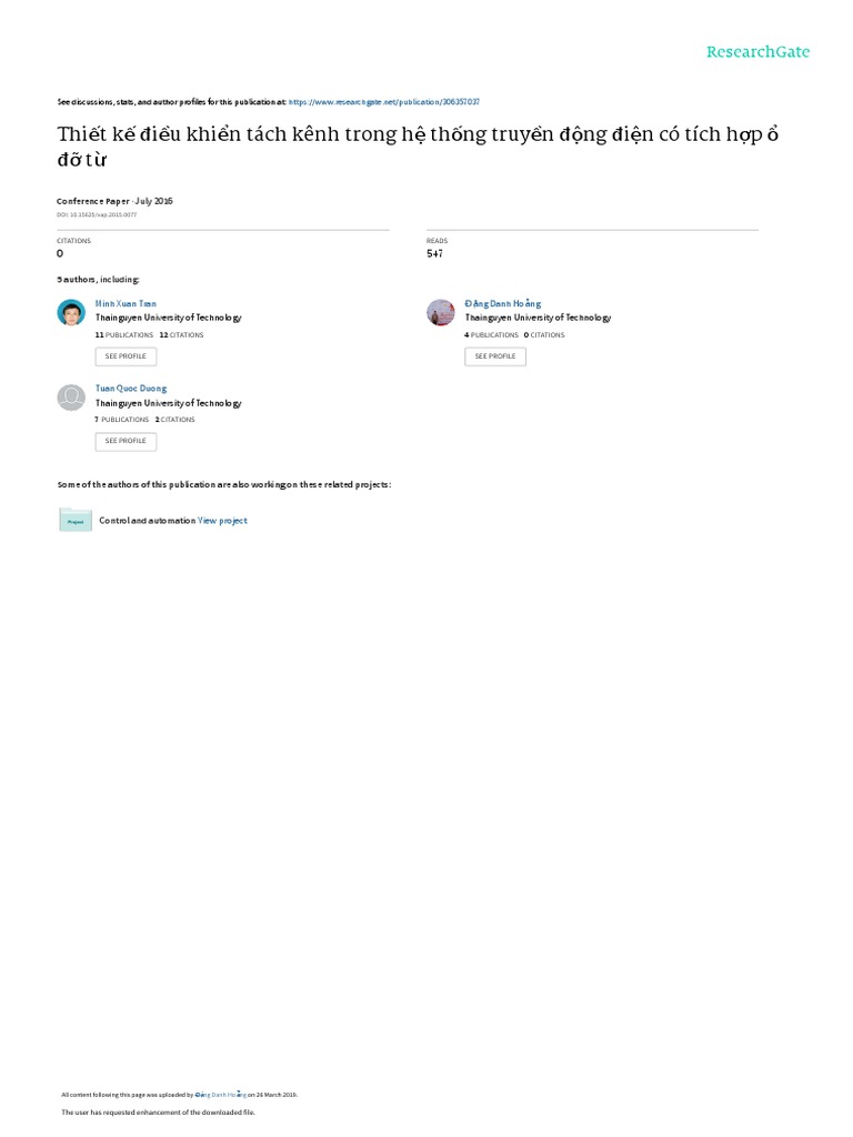 Thiet Ke Dieu Khien Tach Kenh Trong He Thong Truye | PDF