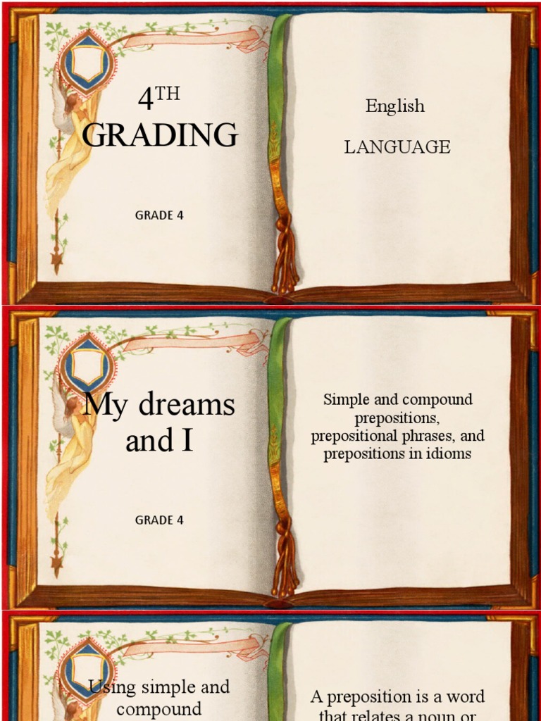 4th Grading Grade 4 English | PDF | Preposition And Postposition ...