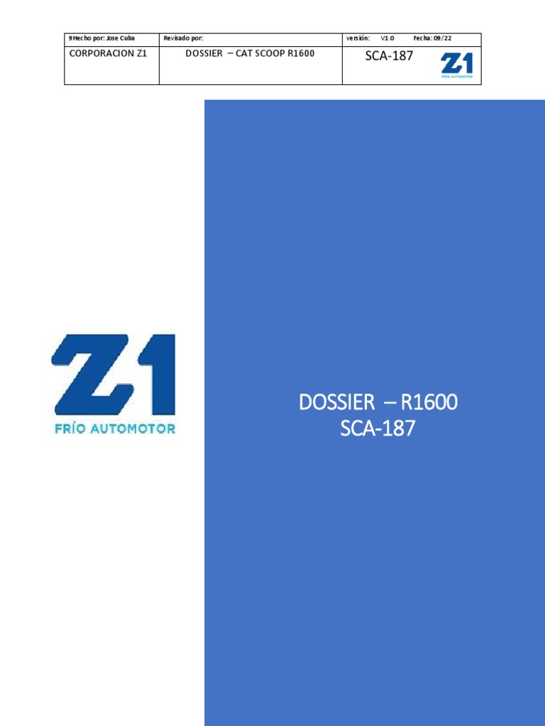 Dossier Mantenimiento A/C CAT Scoop R1600 | PDF | Aire acondicionado ...