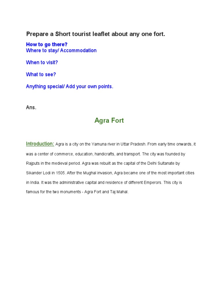 TOURIST LEAFLET AND FACT FILE | PDF