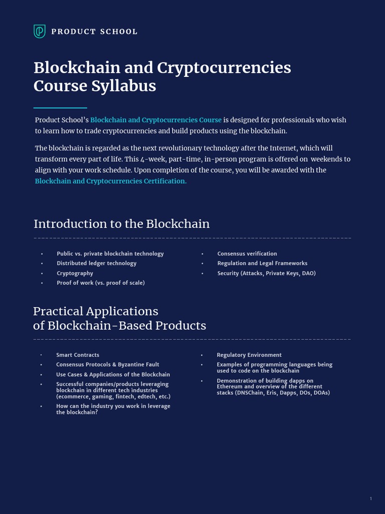 Blockchain Syllabus | PDF | Cryptocurrency | Bitcoin