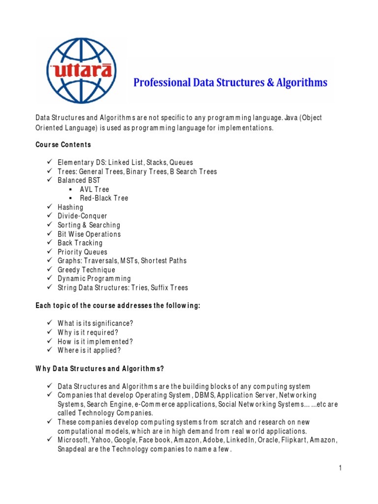 Pdsa-Brochure 04092019 | PDF | Computer Programming | Data Structure