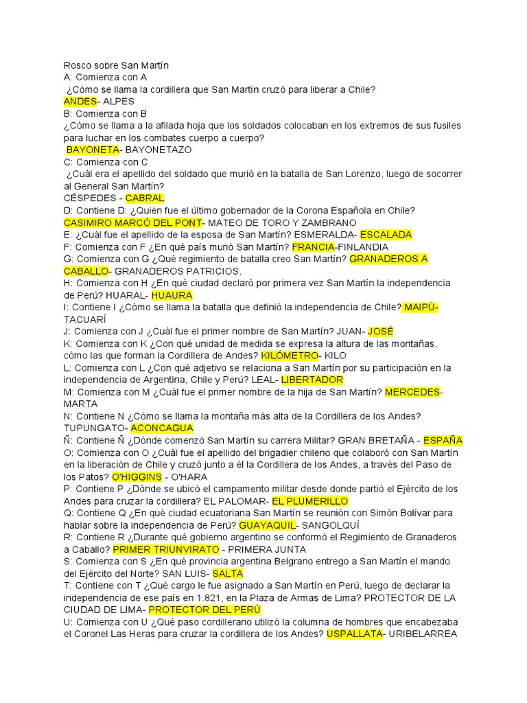 Rosco Sobre San Martin | PDF | América del Sur | Conflictos del segundo milenio